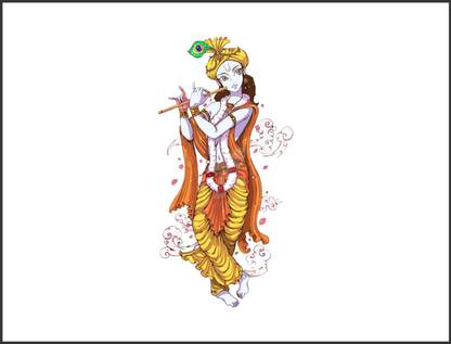 Impression Wall 56 cm Shree Krishna Sticker Self Adhesive Sticker Price ...