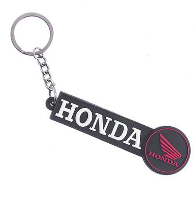 Honda Logo Dual Sided design Rubber Keychain for Car Bike Scooty Key ...