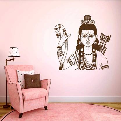 Impression Wall Shree Ram Wall Sticker Medium Self Adhesive Sticker ...