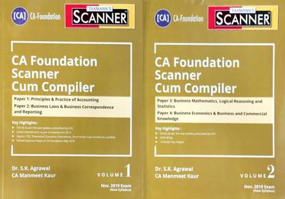 Taxmann's Scanner Ca Foundation Scanner Cum Compiler Vol(1,2) For Ca ...