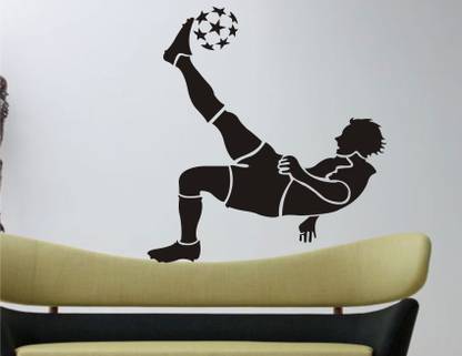 Radheykrishnadecor 63 cm Stiker Dinding, Stiker, Pemain Sepak Bola ...