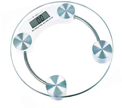Qoibito Personal Weight Machine Digital Thick Round Transparent Glass ...