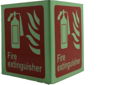 DALUCI Glow In the Dark Fire Extinguisher Fire Equipment Sign Board for ...