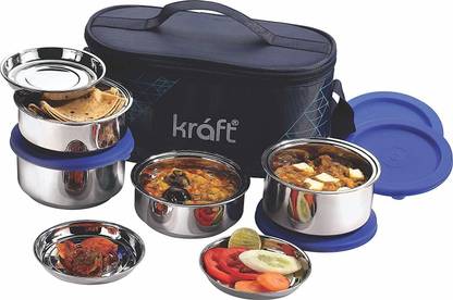 Flipkart.com | Kraft Go Delight Stainless Steel Insulated 4 Containers ...