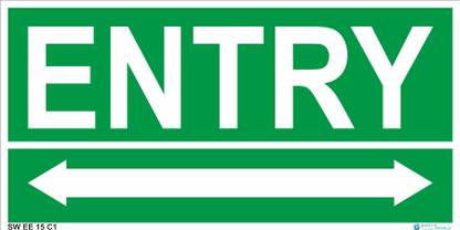 Safety World Both Side Entry Arrow - 12" X 6" Emergency Sign Price in ...