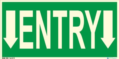 Safety World Down Entry Arrow - 12" X 6" Emergency Sign Price in India ...