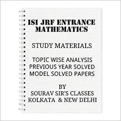 Isi Jrf Entrance Mathematics 2018 Complete Study Materials With Model ...