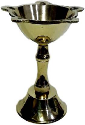 Divine Temples Small Samai Diya (7.5 cm Height) Brass Table Diya Price ...