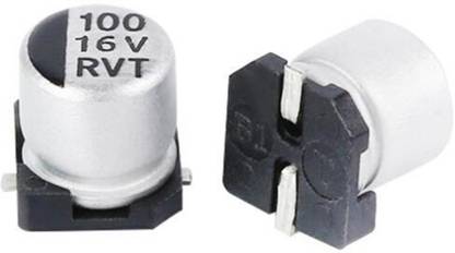 e4u 100uF, 16V Aluminium Electrolytic SMD Capacitor - 10 No's ...