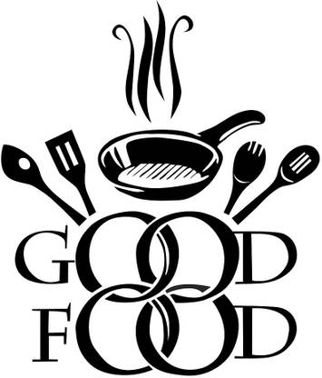 WALLDECORS 30 cm GOOD FOOD STICKER Self Adhesive Sticker Price in India ...