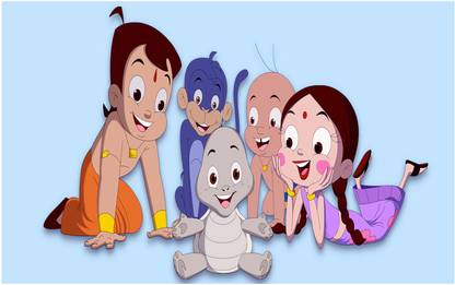 Wall Sticker | Chota Bheem Self Adhesive Poster |Cartoon Wall Poster ...