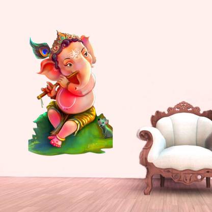 Impression Wall Little Shree Ganesha Wall Sticker Medium Self Adhesive ...