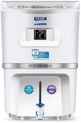 KENT Grand Star 9 L RO Water Purifier (White) 9 L RO + UV + UF + TDS ...