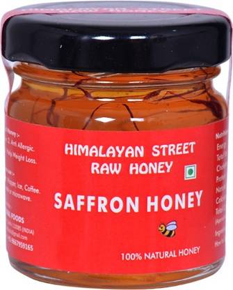 himalayan street raw honey Raw Kashmir Saffron/Kesar Honey (50 g, Pack ...
