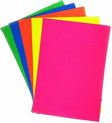 Flipkart.com | Lakeer Fluorescent Color Paper_100 Sheets Unruled A4 ...