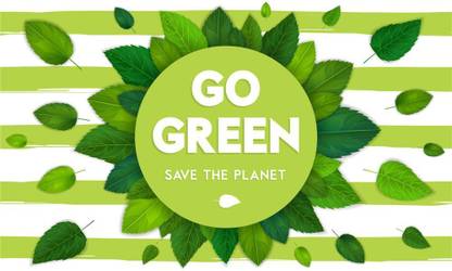 gogreen save the sticker poster Paper Print - Nature posters in India ...