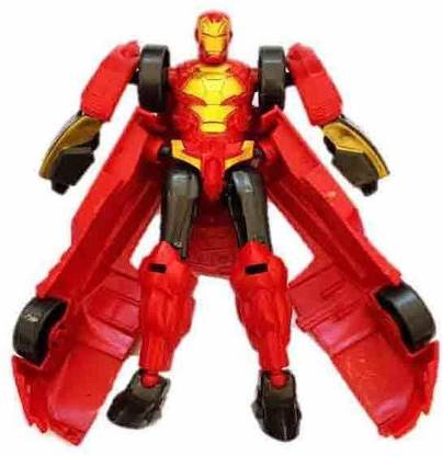 Macaw Avengers Iron Man Transformer Robot Toy Convert To A Racing Car ...