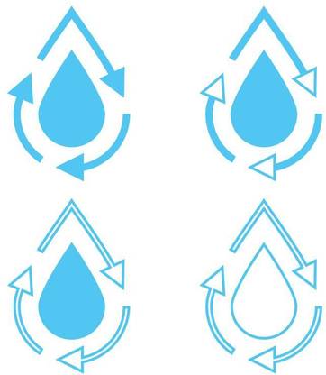 Water recycle logo sticker poster| Paper Print - Quotes & Motivation ...