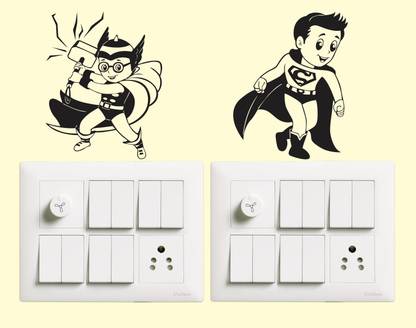 SUDARSHAN DESIGNS 12 cm Cartoon Switch Board Sticker Size- 12 cm x 9 cm ...