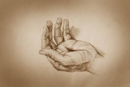 Hand of Christ drawing |god poster|christian god poster Paper Print ...