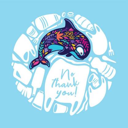 no thank you |save environment|NO plastic|save earth|size:12x18 inch ...