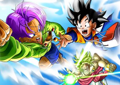 goten trunks vs broly sticker poster|dragon ball z poster|anime poster ...