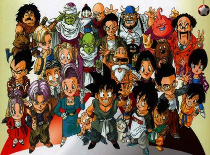 DBZ characters poster|dragon ball z poster|anime poster|size:12x18 inch ...