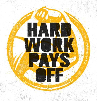 hard work pays|Motivational Poster|Inspirational Poster Paper Print ...