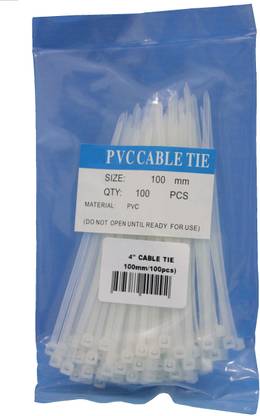Hiken PVC Cable Tie 100mm Plastic Flexible Straps Cable Tie Price in ...