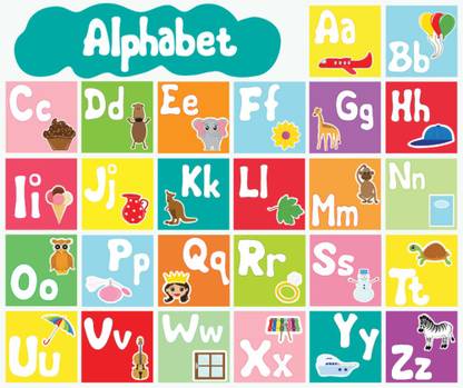 capital and small english alphabet Paper Print - Educational posters in ...