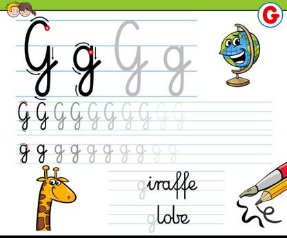 alphabet Gg learning chart |Kids Room Posters|Poster Paper Print ...