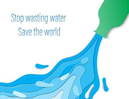 KD stop wasting water sticker poster|save water quotes. Paper Print ...