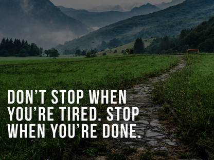 don't stop when Poster|Motivational poster|Inspirational Poster| Paper ...