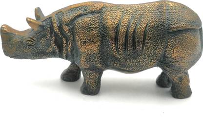 Bhunes Brass Rhino Sculpture | Statue | Home Decor| Rhinoceros | Gainda ...