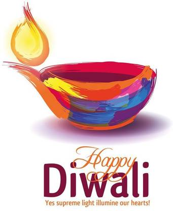 diya paint with happy diwali |festival poster|diwali poster|poster for ...