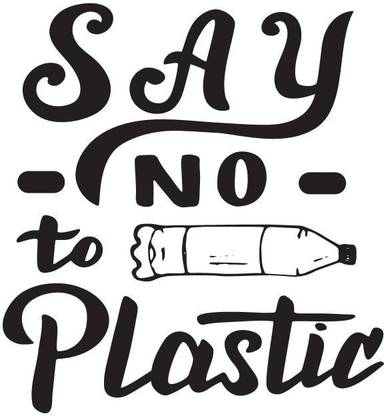 say no to plastic sticker poster|save environment|NO plastic| Paper ...