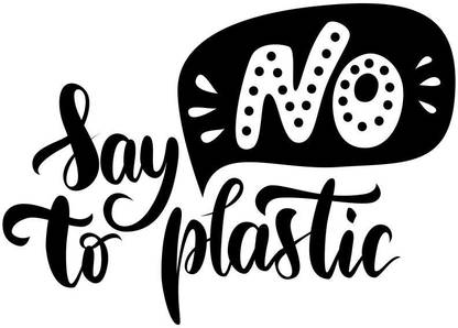 say no to plastic sticker poster|save environment|NO plastic|save earth ...