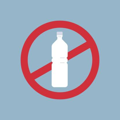 say not to plastic bottle M sticker poster|save environment|NO plastic ...