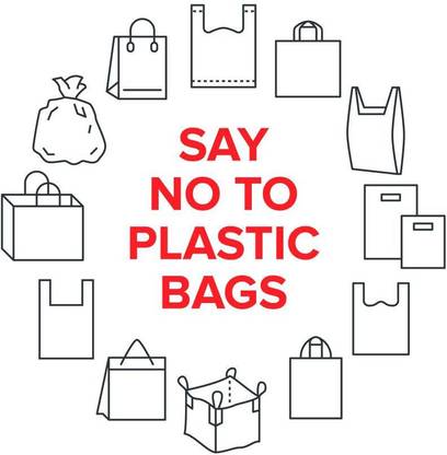 say no to plastic sticker poster|save environment|NO plastic| Paper ...