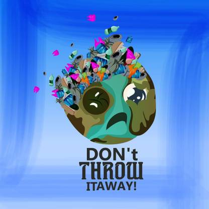 dont throw it away sticker poster|save environment|NO plastic|save ...
