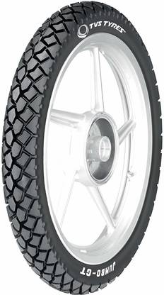 TVS GT 80/100-18 54P Tubeless Bike Tyre, Rear 80/100-18 Rear Two ...