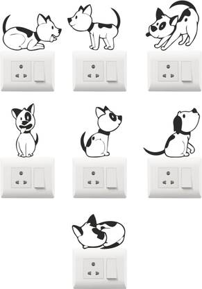 Psychedelic Collection 6 cm Decorative Multicolour Switch Board Light ...