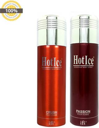 HOT ICE Body Spray CRUSH + PASSION Men Body Spray - For Men & Women ...