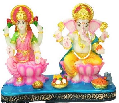 Skys & Ray Lord Ganpati And Lakshmi Glowing Radium Ganesh And Lakshmi ...