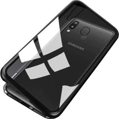 KHR Back Cover for Samsung Galaxy A30 Magnetic Metal Frame Tempered ...