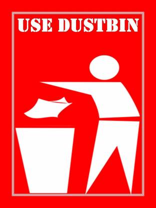 Sign Board For Use Dustbin Fine Art Print - Ratnesh Malhotra posters ...