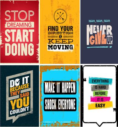 Motivational and Inspirational Wall Posters and Quotes Paper Print ...