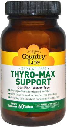 Country Life Thyro-Max Support, 60 Tablets Price in India - Buy Country ...