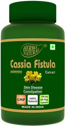 Herbo Natural Cassia fistula (Amaltas) Extract Capsules Price in India ...