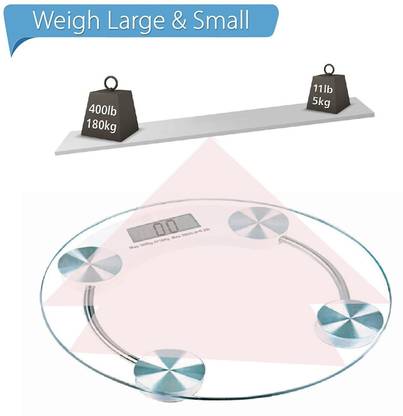 Qoibito Weight Machine Round Glass FD03A1 Body Personal Weighing Scale ...